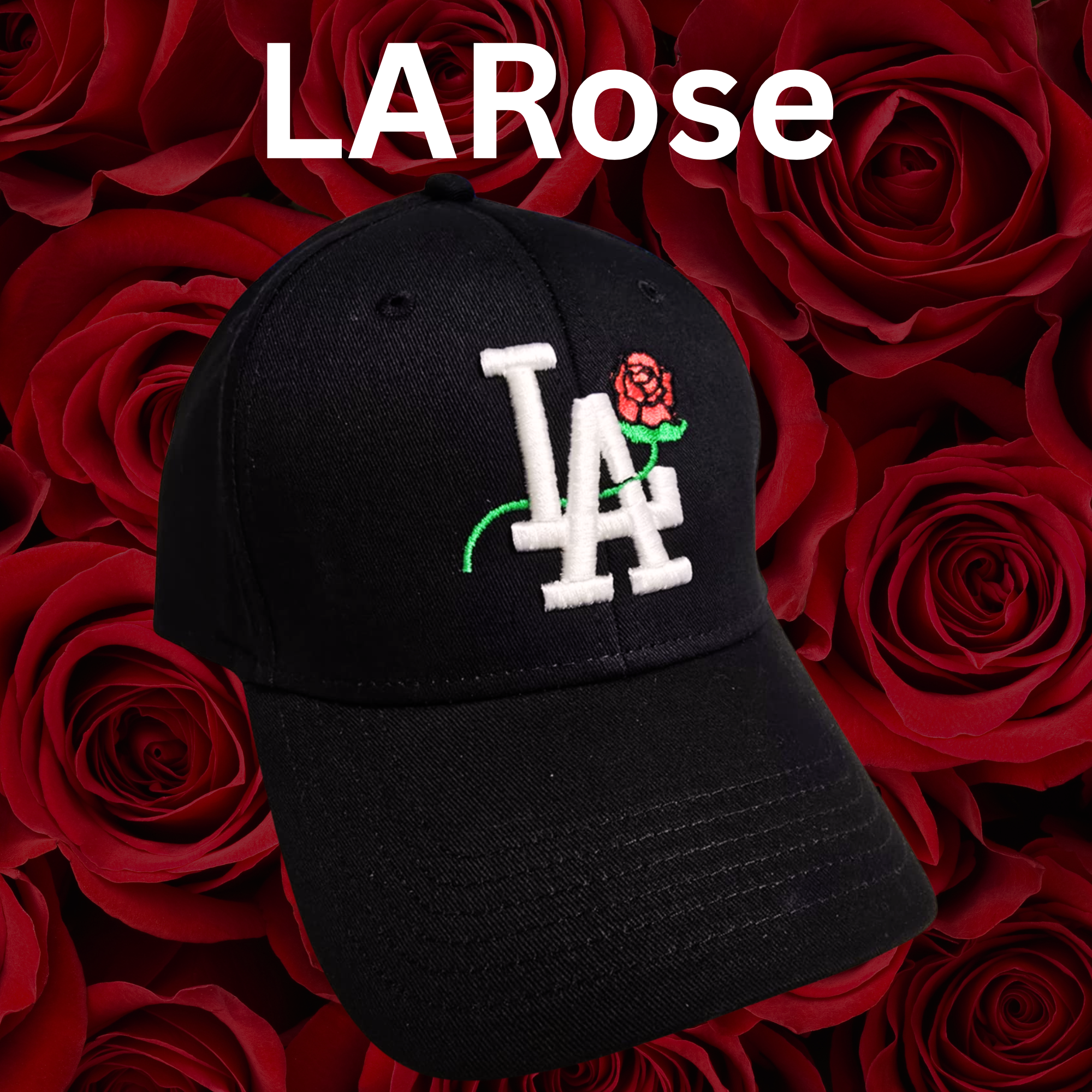Sports Team LA Rose Hat – Floral Fan Edition (Optional Side Name Perso